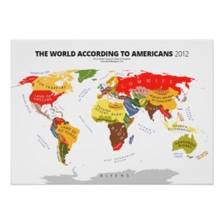 The World Map According To Americans - Agazoo